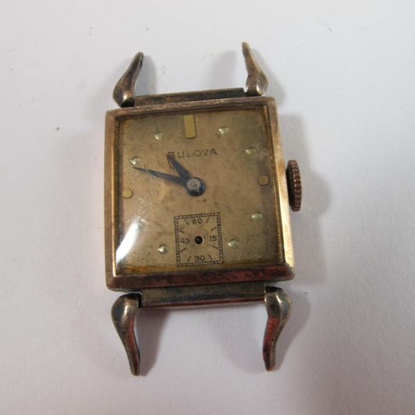 BULOVA 1941 ROSE GOLD FILLED SWING LUGS MID SIZED CALIBER 8AE no ...