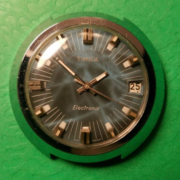 RARE Vintage Timex Electronic Blue Nebula UFO Saucer Back Set ...