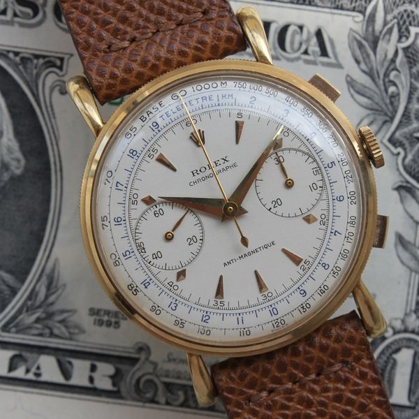 FS: 1945 Rolex Chronograph 18k YG ref.4062 'Coin Edge' | WatchCharts ...