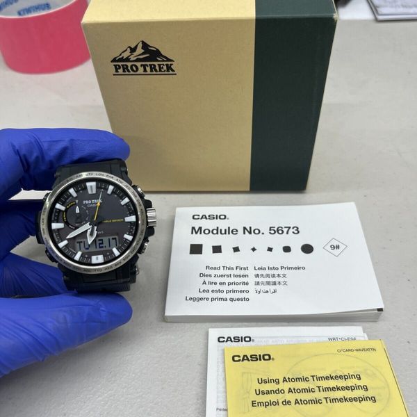 Casio Pro Trek Men's Tough Solar Triple Sensor 47mm Digital Watch PRW61-1A NEW | WatchCharts ...