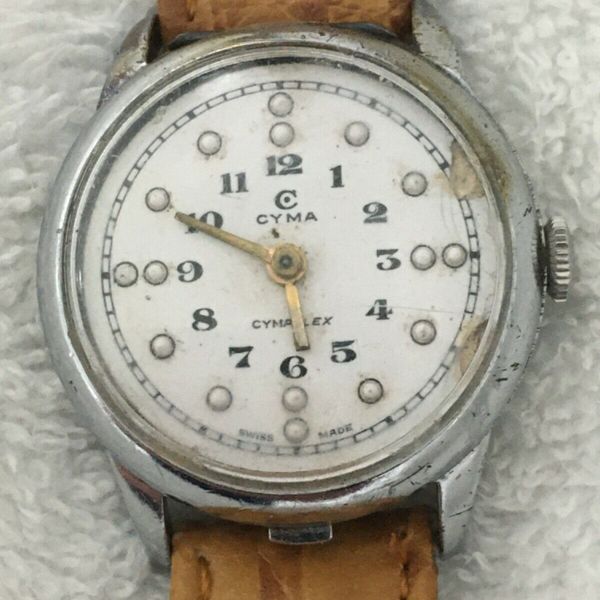Cyma Vintage Braille Watch Cal R.444 - Working | WatchCharts Marketplace