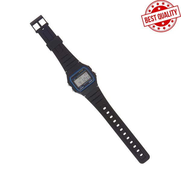 Casio F91W-1 Men's Classic Rubber Strap Alarm Chronograph Digital Watch ...