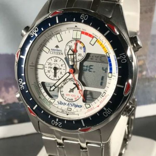 Citizen Stars and Stripes Navisail C320, new battery, MG crystal ...