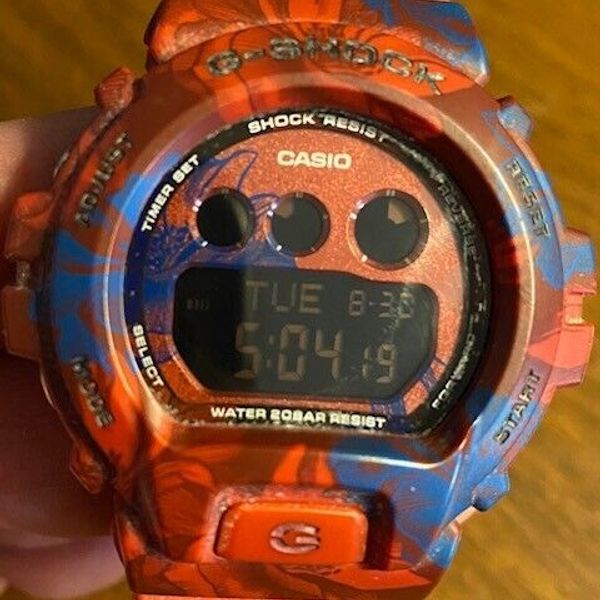 Casio G Shock Watch GMDS 6900F Blue & Red Digital Watch | WatchCharts ...