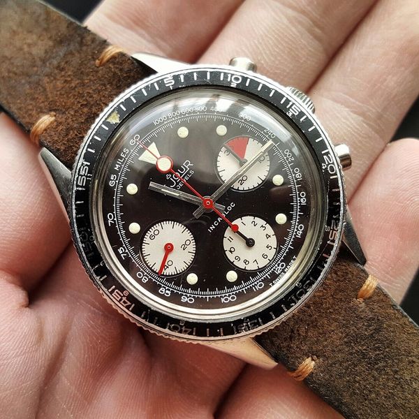 SOLD Le Jour Reverse Panda Chronograph Valjoux 7736 | WatchCharts ...