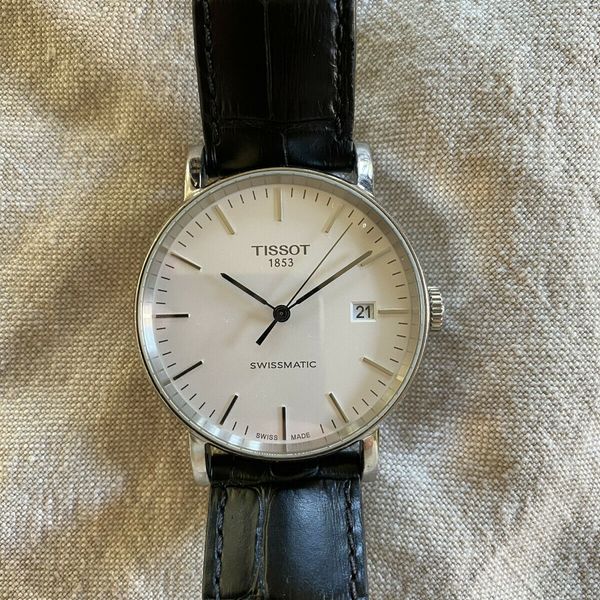 Tissot Everytime Swissmatic Automatic Watch - Black leather ...