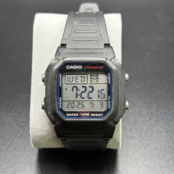 Casio Watch W-800W Illuminator Works Great , New Batteries 10 Year ...