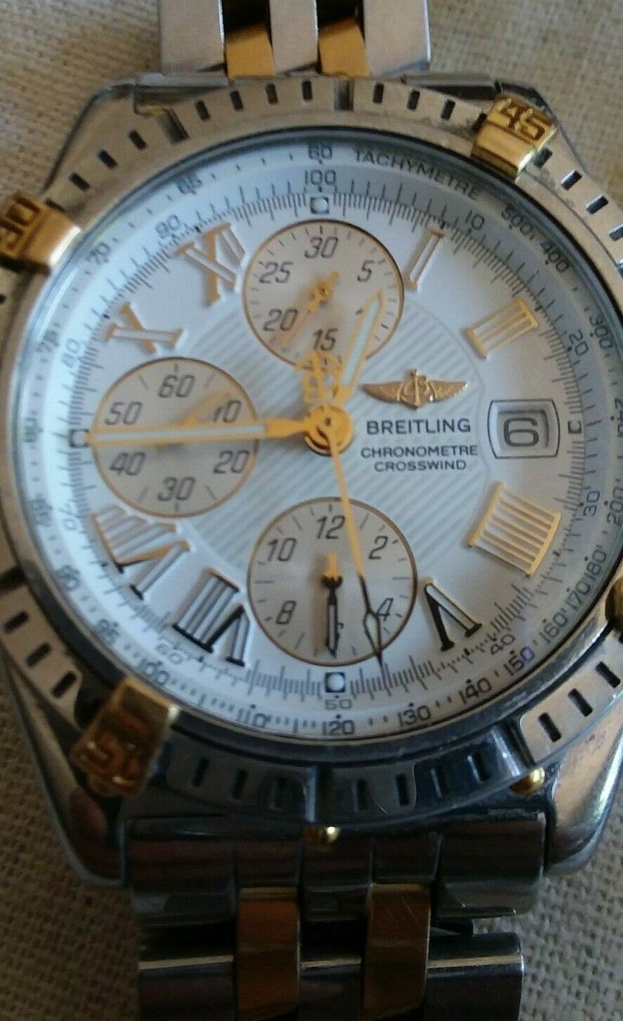 BREITLING CROSSWIND S/S & Gold Men's B13355 CHRONOGRAPH Watch | WatchCharts