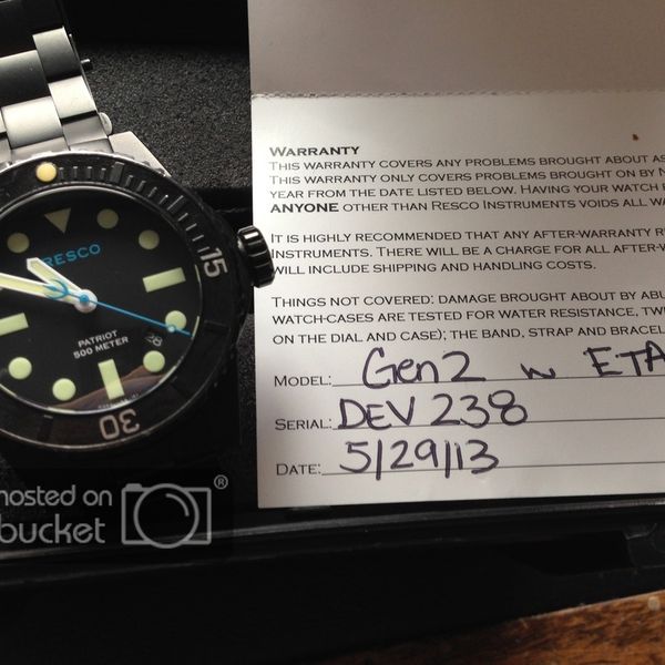 FS: RESCO Patriot Gen2 - 500M - PVD - W/ Bracelet | WatchCharts