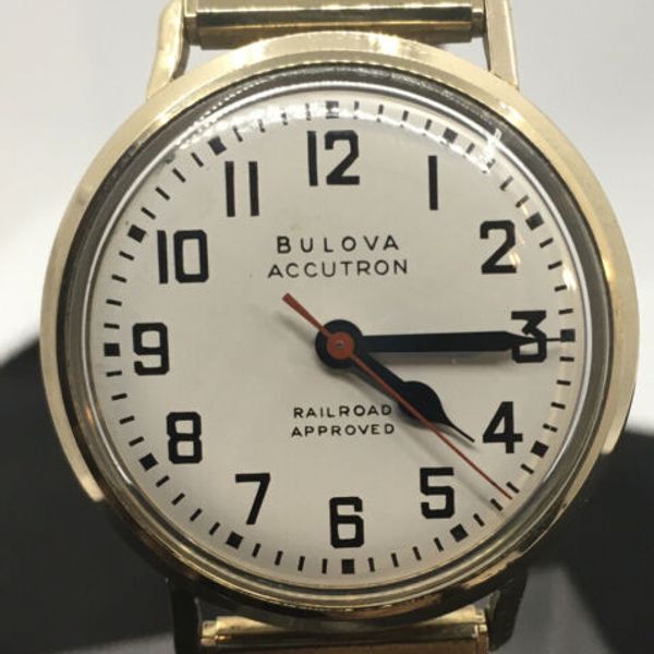 Bulova accutron railroad 214HN Hacking 1966 M6 10kt Gold -Timed- Dead ...