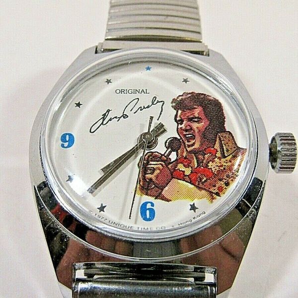 1977 Original Elvis Presley By Unique Time Hand-Wind Mechanical Watch ...