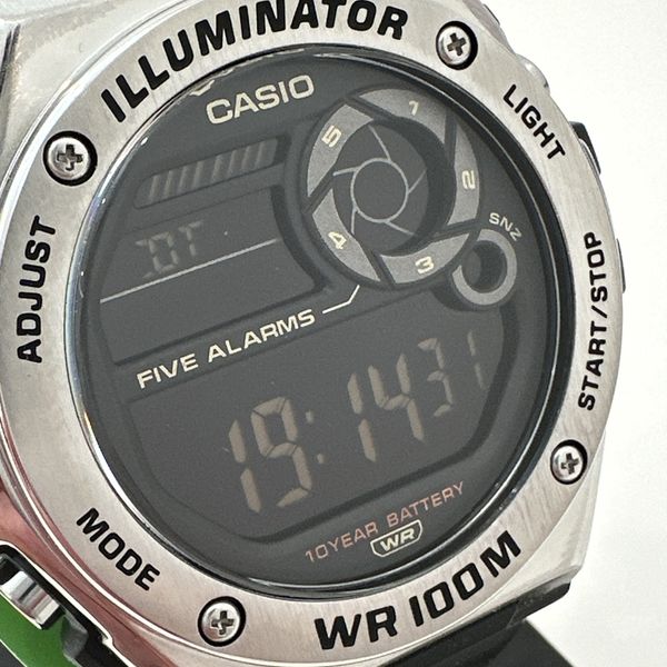Casio Heavy Duty Digital Quartz Black Men's Watch MWD-100H-1AVCF ...