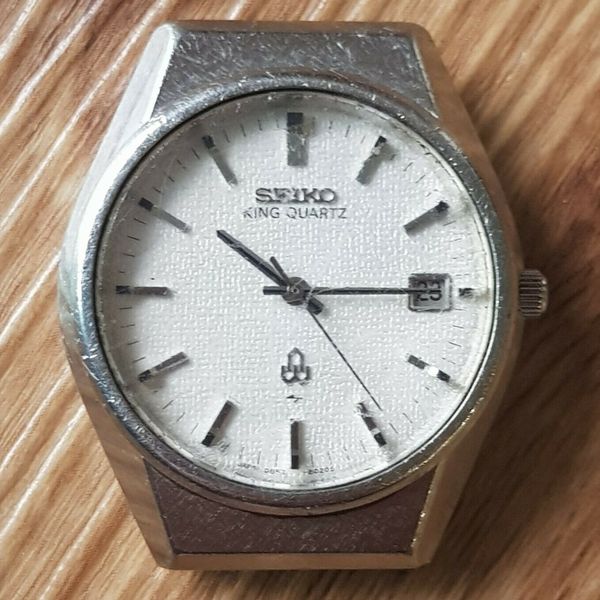 Vintage Seiko King Quartz 0852-8020-G JDM Japan Mens Watch parts repair ...