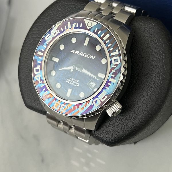 Aragon EVO Meteorite Dial Timascus Bezel Swiss Automatic | WatchCharts ...