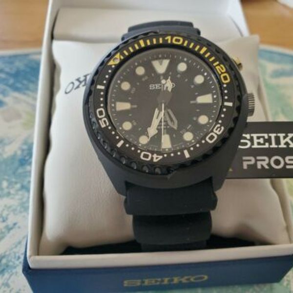 Seiko “Tuna Can” Prospex SUN019 Kinetic GMT Divers Watch Black Edition ...