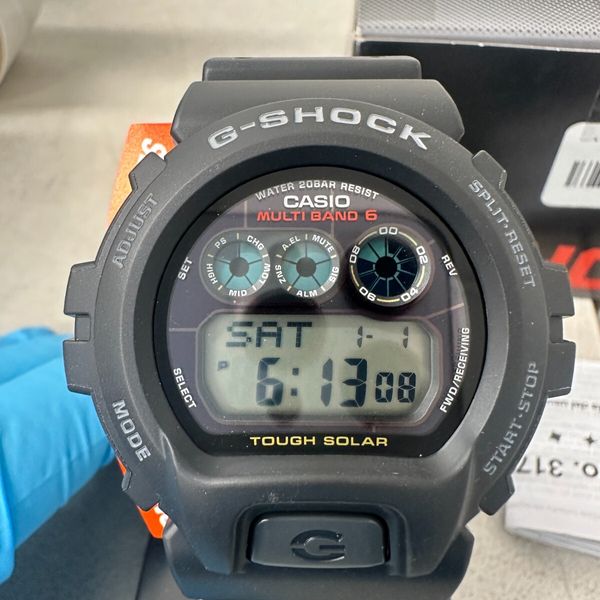 Casio G-Shock Men's Tough Solar Atomic Black Resin Band 50mm Watch ...