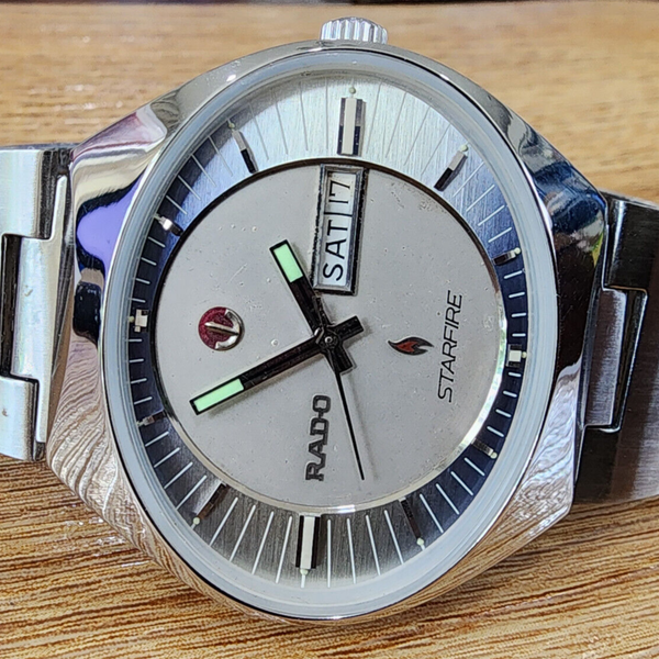 VINTAGE RADO STARFIRE AUTOMATIC STAINLESS STEEL VINTAGE OVAL CASE ...