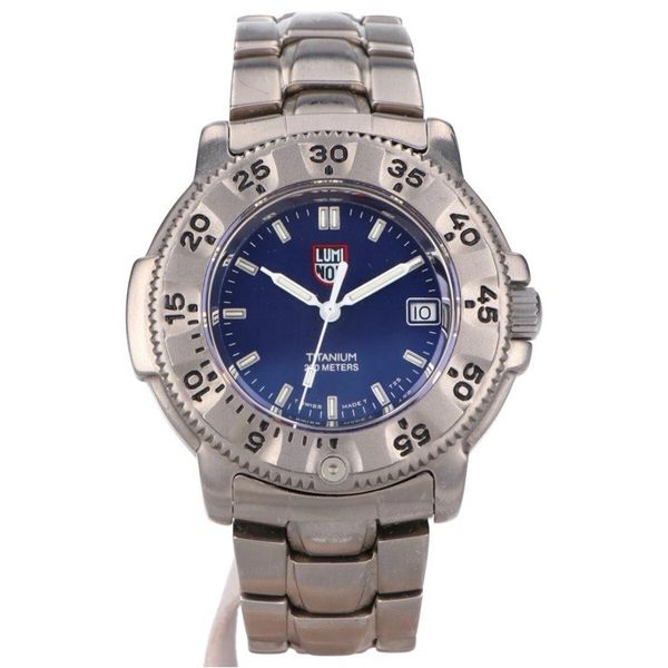 LUMINOX 3604 Blue dial Solid Titanium NavySeals 3600 Quartz Excellent ...
