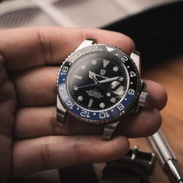 Pagani Design GMT Automatic Watch Jubilee Batman Batgirl Black Blue ...