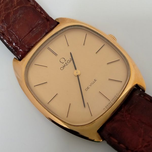 [Working for As-is] Vintage OMEGA De Ville Cal.625 Gold Men Manual ...