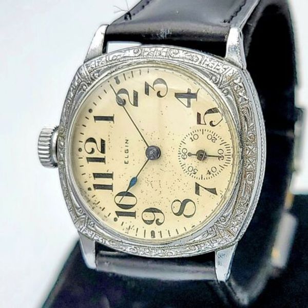 1918 Art Deco ELGIN Watch 7 Jewels Cal. Grade 418 U.S.A. Vintage Wristwatch | WatchCharts ...