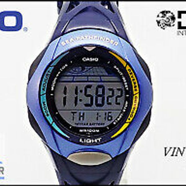 Vintage Casio sps-300 sea-pathfinder, qw.2572. wr.100m, year 2002 ...