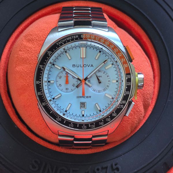Bulova Racer Blue Dial Sapphire Crystal Chronograph Men's Watch 98B432 ...
