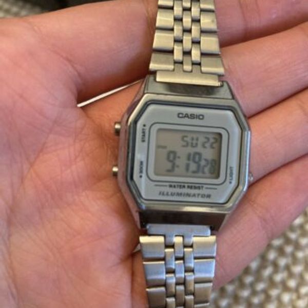 Casio Digital Watch Module No. 3284 Stainless Steel Silver Working ...