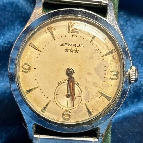 Vintage Benrus 3 Star Self Winding Mens Watch Series 7835 Runs ...