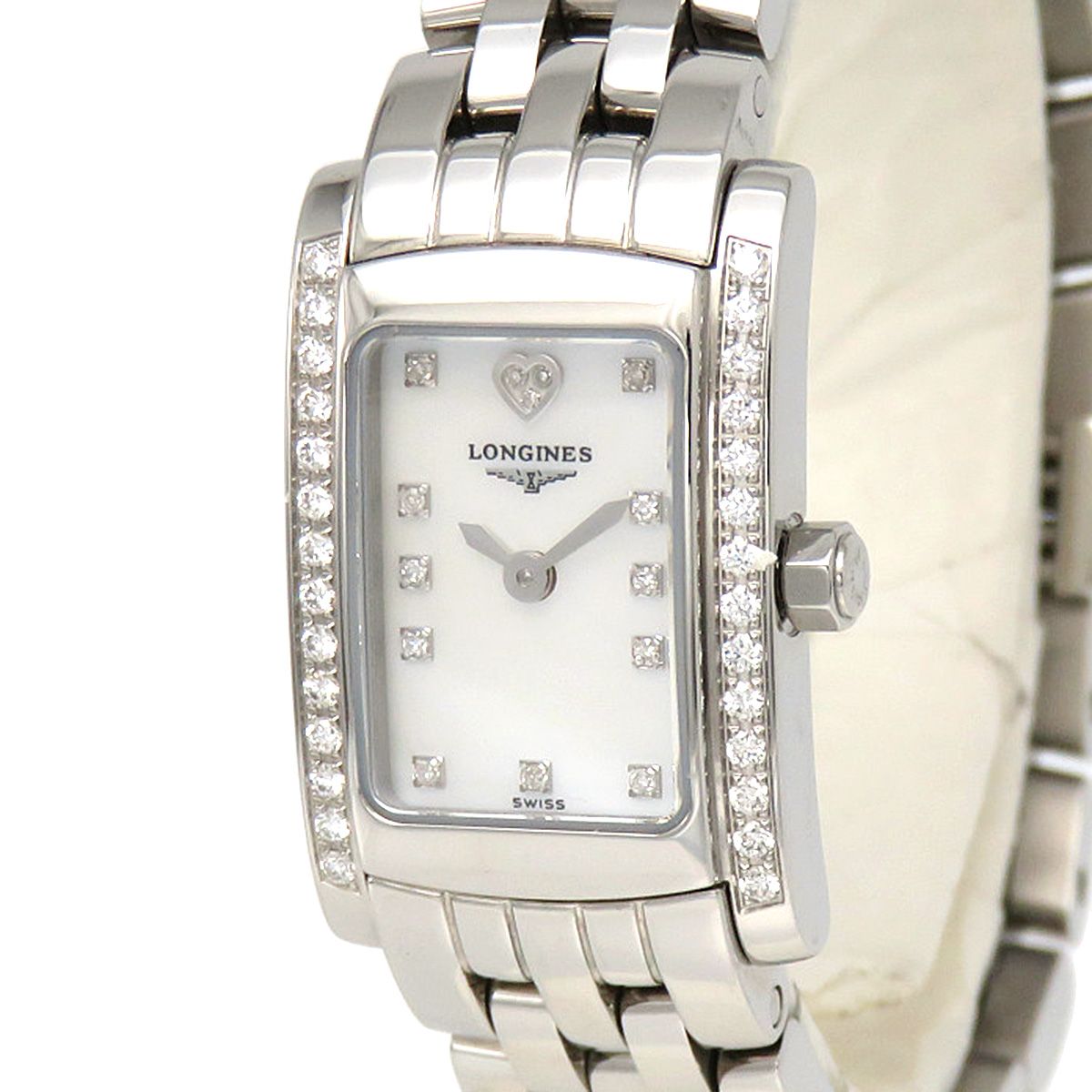 Longines DolceVita 16 Quartz Stainless Steel Diamond Pink L5.158.0.93 ...