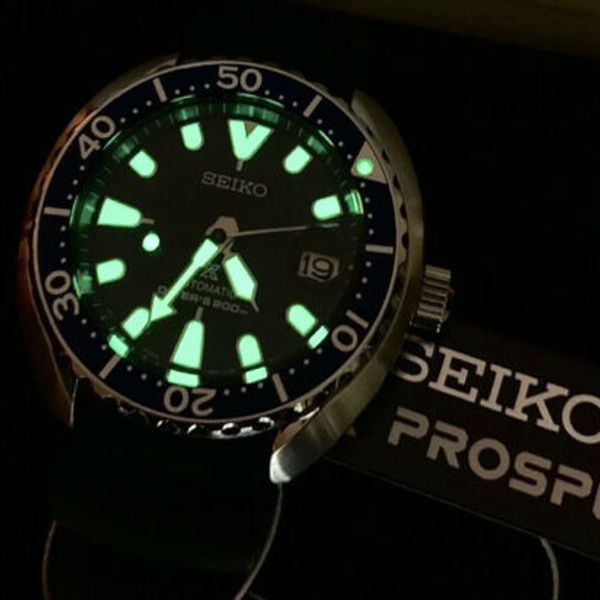 SEIKO PROSPEX Automatic Mini Turtle Diver's Watch SRPC39K1 Men's Blue ...