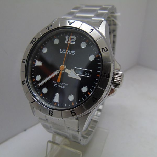 LORUS by SEIKO AUTOMATIC WATCH **DAY-DATE** BLACK DIAL *BOX ETC* RRP Â£ ...