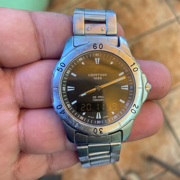 CERTINA DS Pro analogic/digital Eta 988.333 watch working condition ...