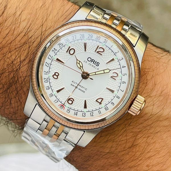 Oris Big Crown Pointer Date Automatic 25 Jewels Men Swiss Wrist Watch ...
