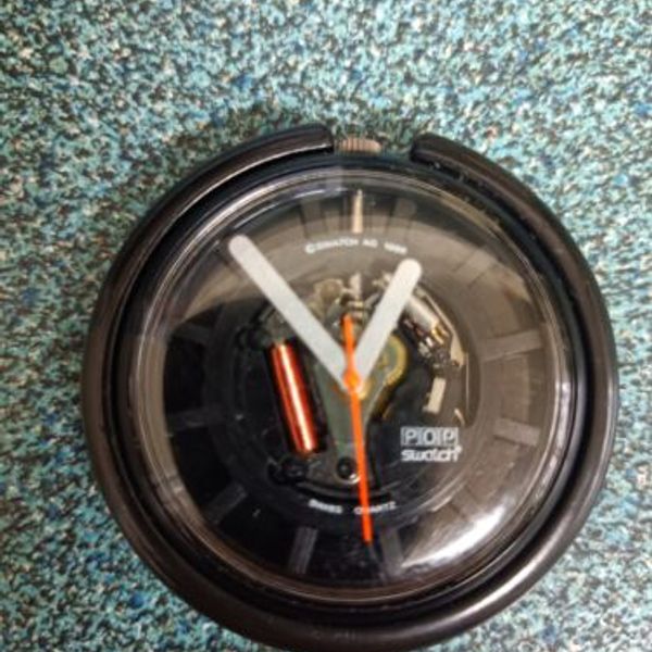 Rare 1988 SWATCH Pop Watch..black..works well..no band | WatchCharts ...