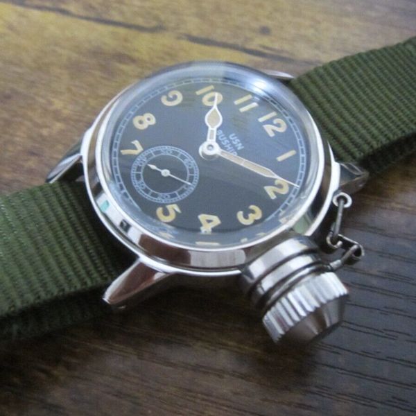 WW2 HAMILTON MILITARY WATCH SUB SECOND USN BUSHIPS WITH NEW CANTEEN ...