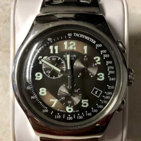 Mens Swatch Irony V8 Chronograph 47mm 4 Jewels Watch | WatchCharts Marketplace