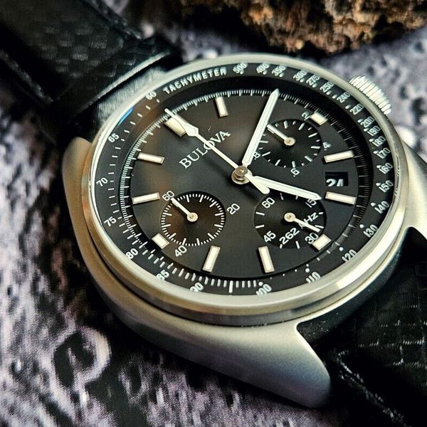 Bulova special edition Lunar Pilot Chronograph 96B251. Full set. Mint ...