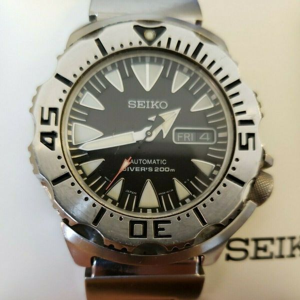 Seiko Black Monster Diver's Watch SRP307 Japan Movement 4R36 ...