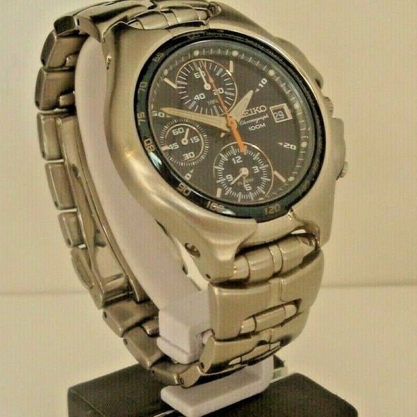 Seiko Chronograph. 7t62-0BC0. Very rare "The Great Blue" model. Gents ...
