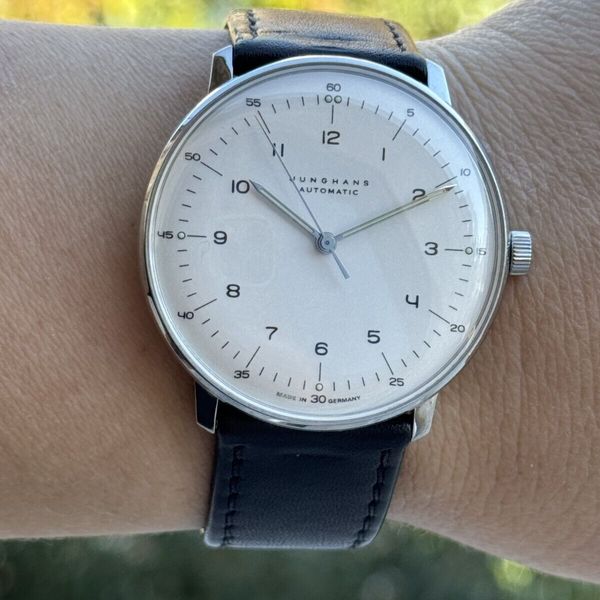 Junghans Max Bill Automatic Watch 27.3500 Mens 38mm Made In Germany ...
