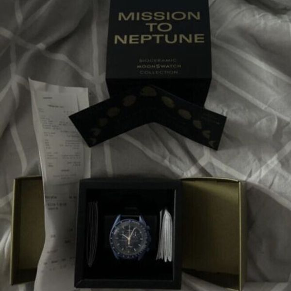 Swatch x Omega Bioceramic Moonswatch 'Mission To Neptune-Moonshine ...