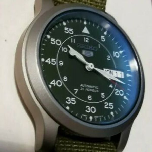 Seiko 5 SNK805K2 37mm Stainless Steel Case, Nylon Band Wristwatch for ...