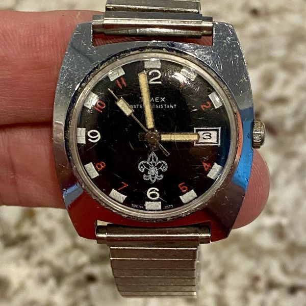 Vintage 70's Timex Boy Scouts of America Wind up Watch, BSA Logo ...