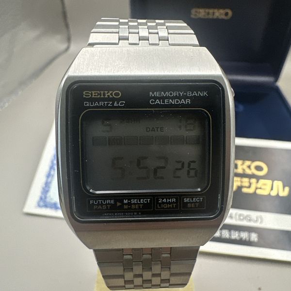 Seiko M 354-5029 Memory Bank Calendar digital watch NOS condition New ...