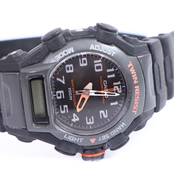 Casio TRT-500 2315 TWIN RESIST Men's Black Analog Digital Dial Quartz ...
