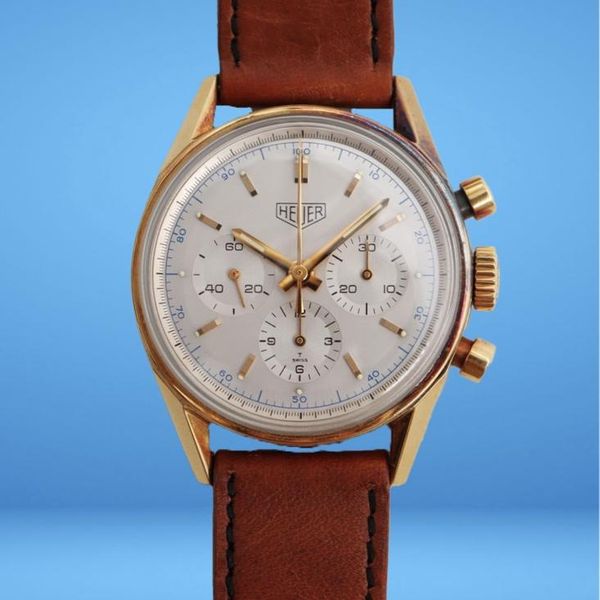 Tag Heuer Carrera Reissue 1964 CS3140 18K Yellow Gold | WatchCharts ...