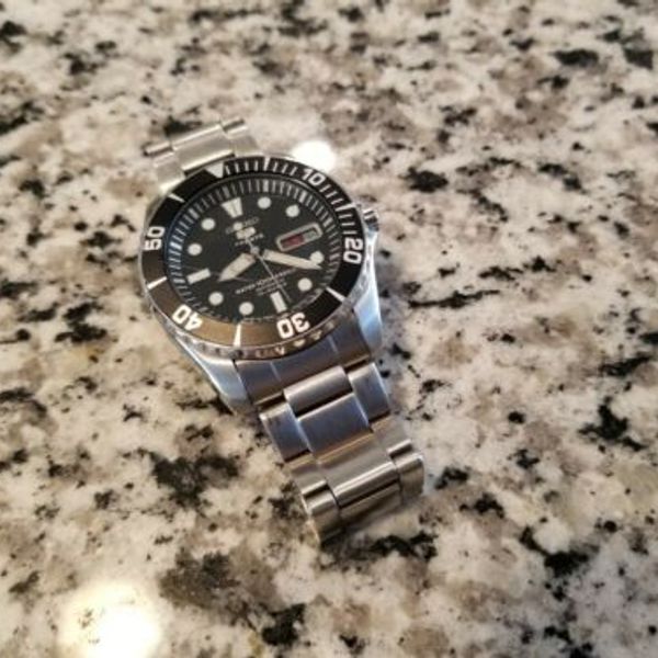 Seiko 5 Sports SNZF17 J1 Black Dial Stainless Steel Men's Automatic ...