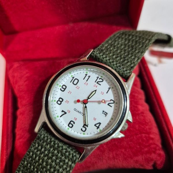 White dial Military Style Watch for Men | WatchCharts Marketplace