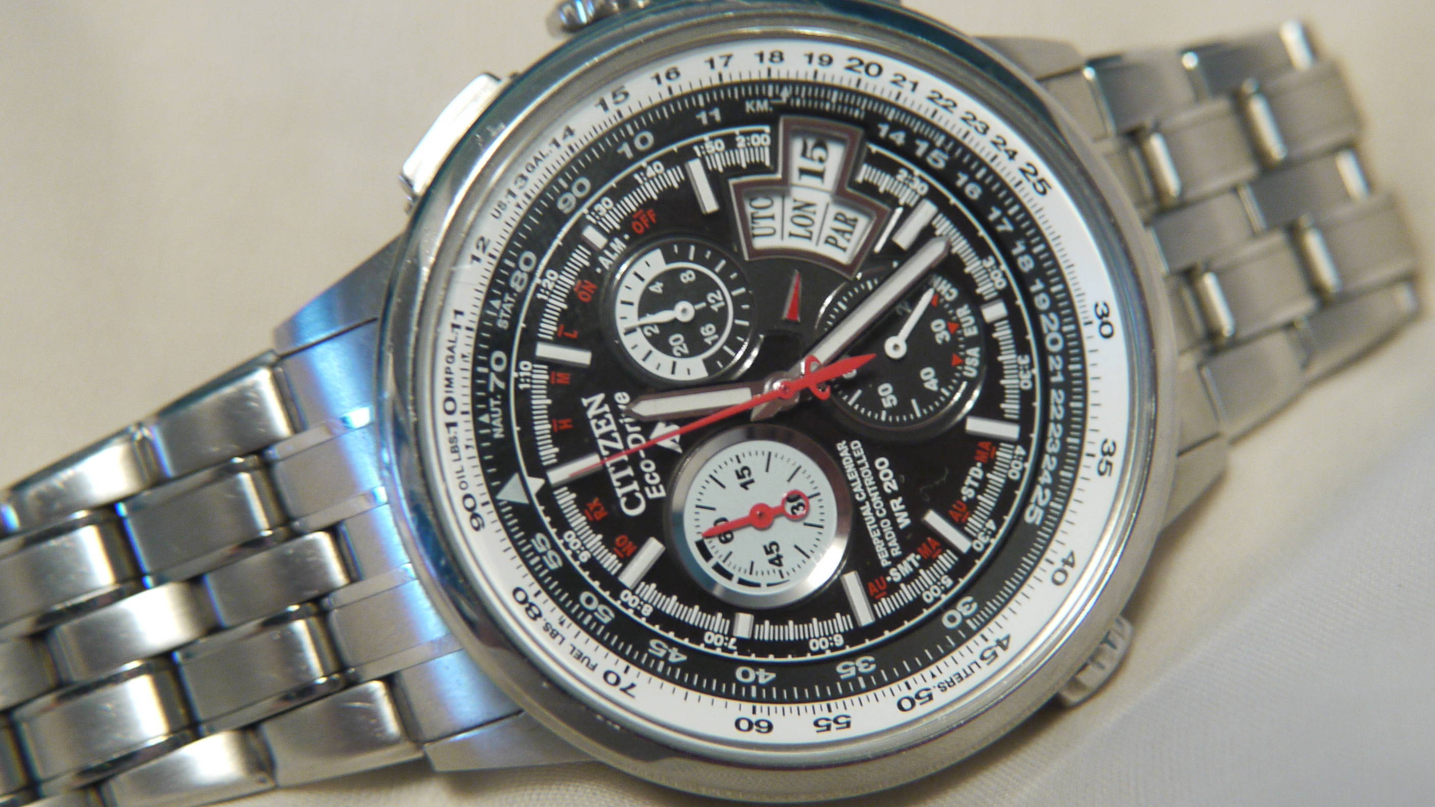 Chrono-Time AT Citizen Watch, Radio Controlled, Stainless Steel ...
